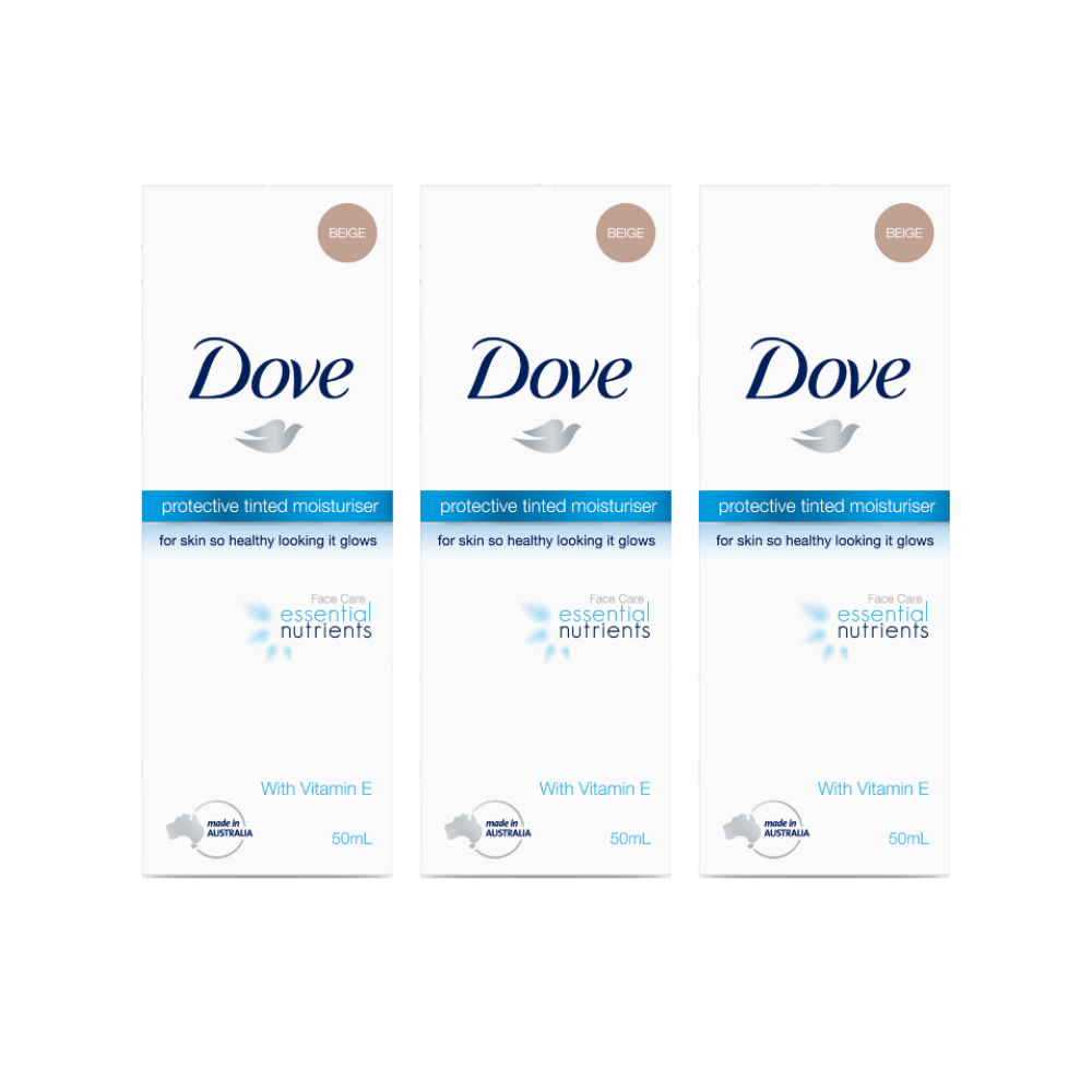 3 x Dove Protective Tinted Moisturiser 50mL - Beige – On Trend Beauty
